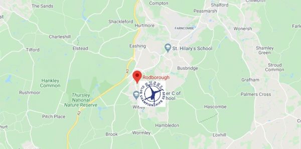 Rodborough Location Map with Logo Large | Excel Gymnastics Academy